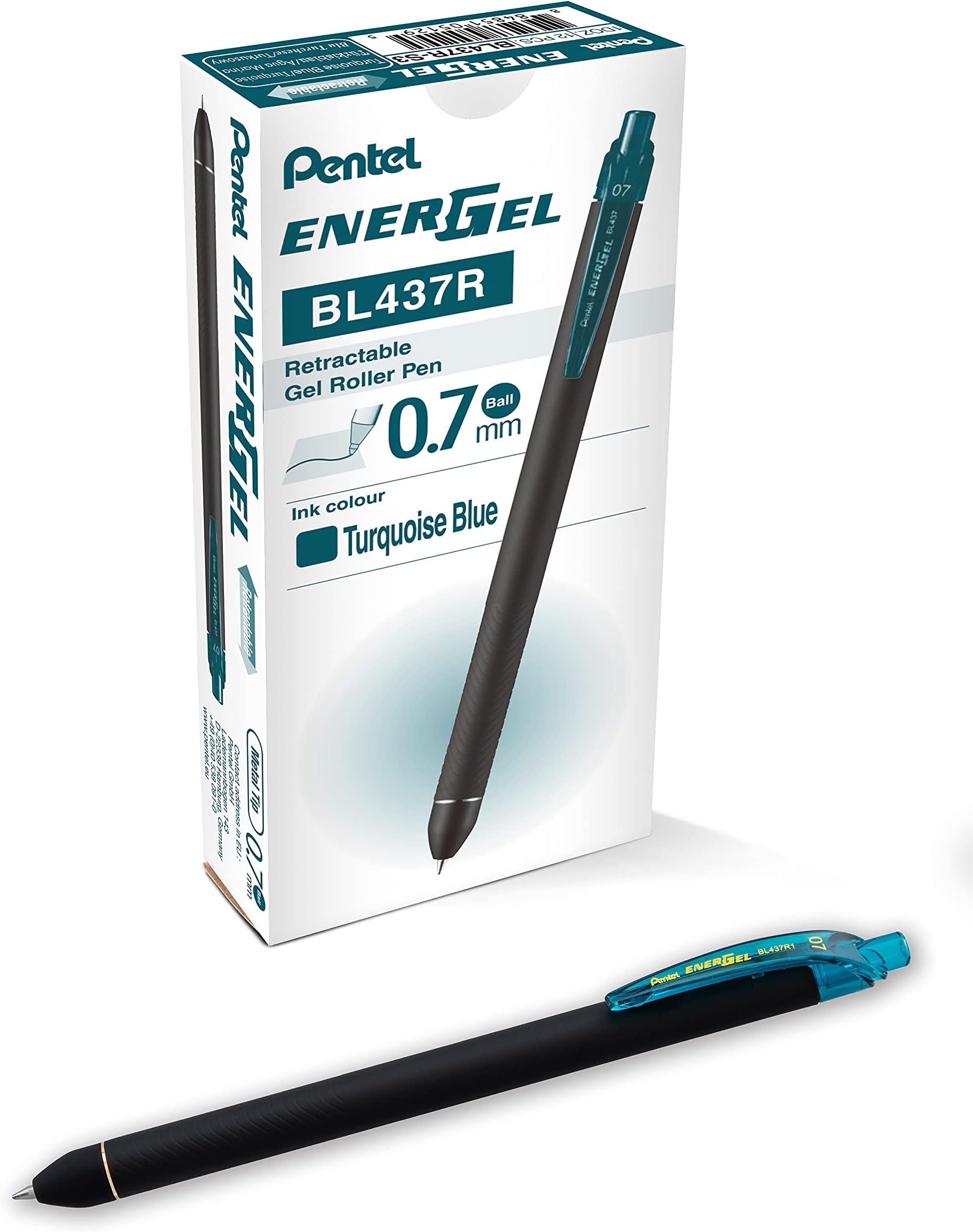 Amazon.com: Pentel EnerGel Kuro Liquid Gel Pen, (0.7mm) Medium line ...