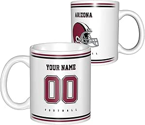 Amazon.com | Arizona Coffee Mugs, Custom Football Style Travel Mug ...