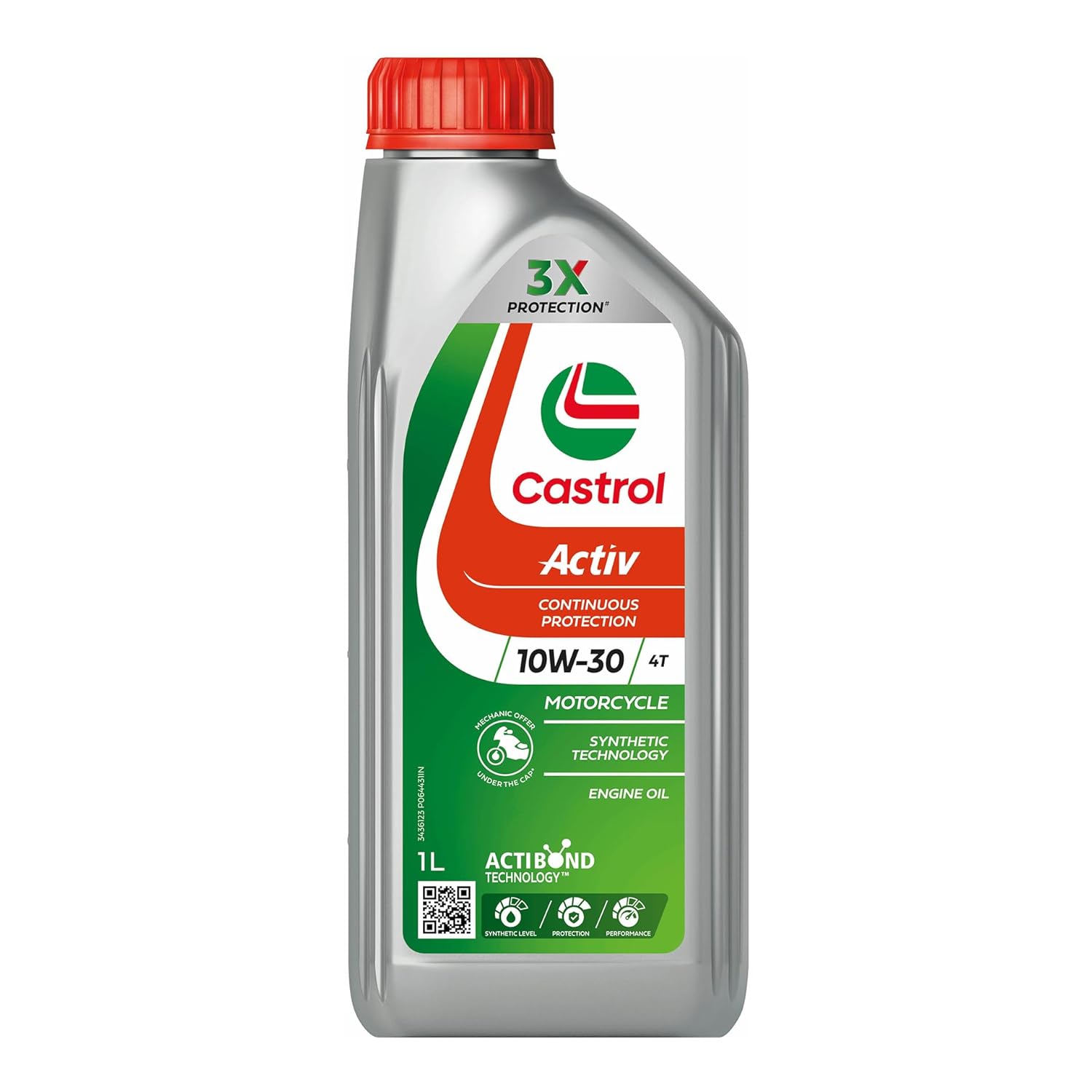 Castrol Activ STOP-START 10W-30 4T Synthetic Engine Oil for Bikes 1L ...