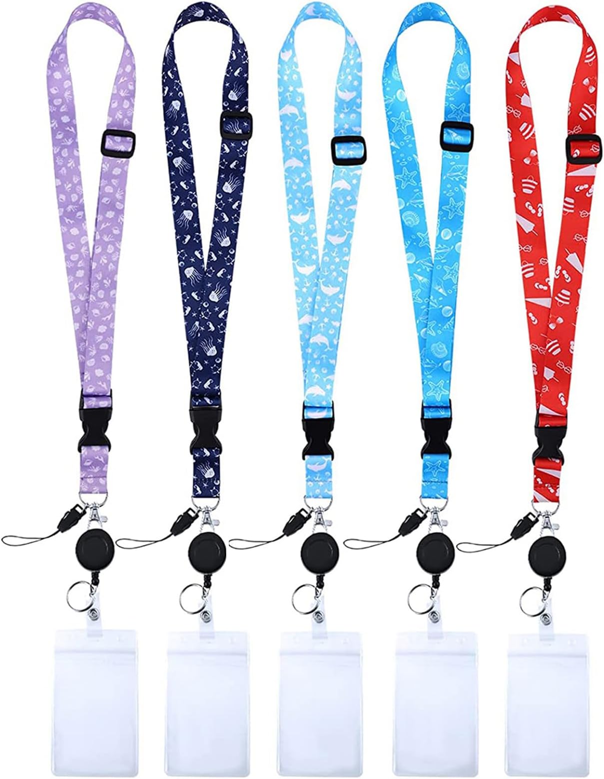 UKKQES 5 Sets Cruise Lanyards Pattern Adjustable Lanyard with ...