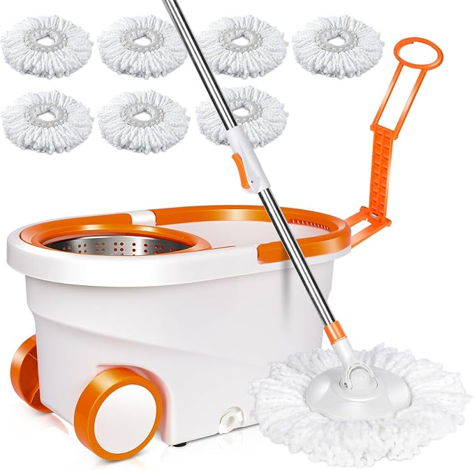 Amazon.com: MASTERTOP Mop and Bucket with Wringer Set for Home, 360 ...