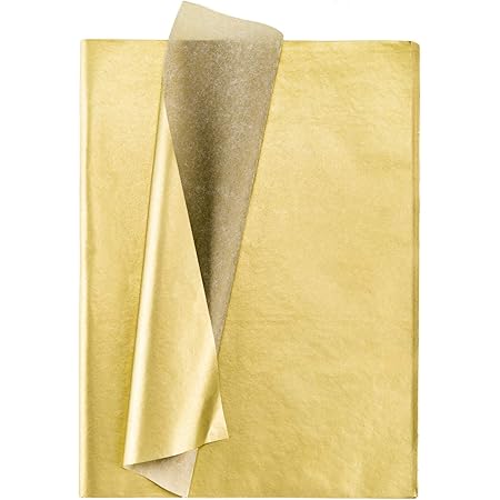 Amazon.com: Gold / Gold Metallic Tissue Paper 20 Inches X 30 Inches ...