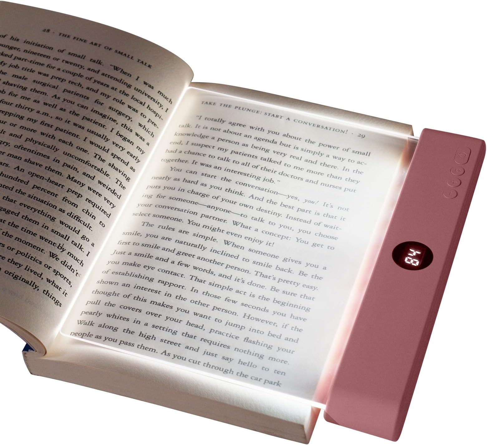 LED Book Light - Night Reading Lamp With Flat Panel for Eye Protection ...
