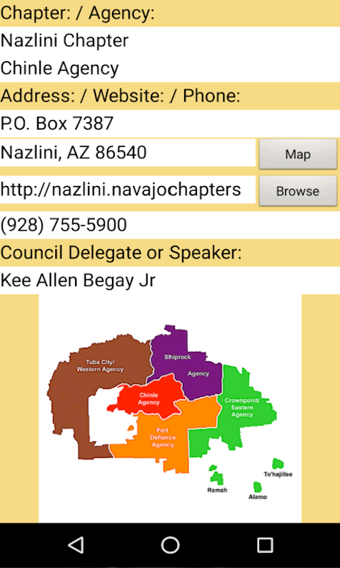 Aplicación Navajo Nation Chapter Houses for Tablets en Amazon Appstore