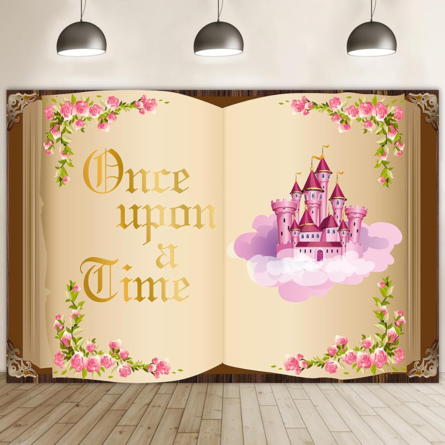 Amazon.com : Renaiss 12x10ft Fairy Tale Books Backdrop Once Upon A Time ...