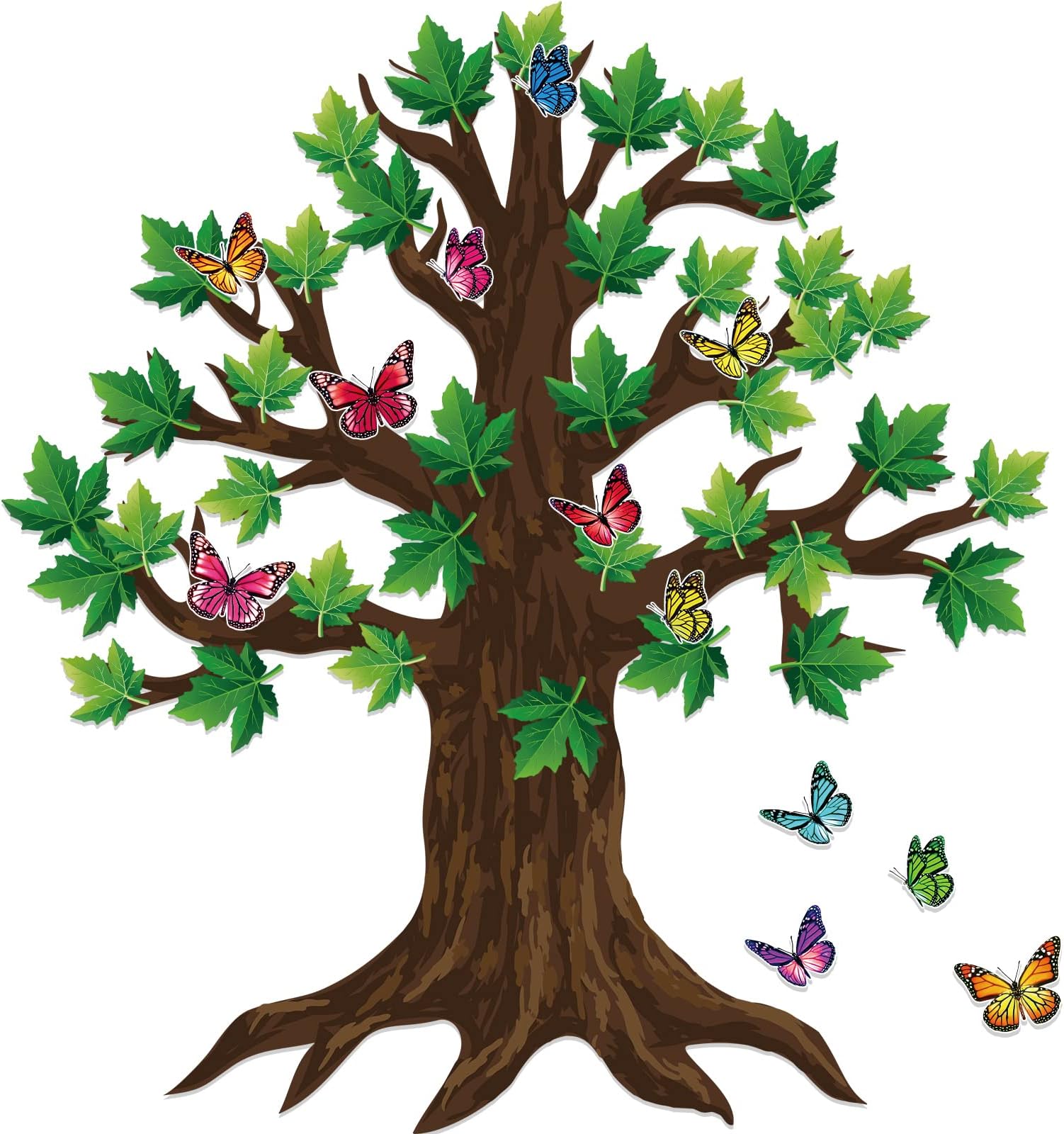 Amazon.com : 60 Pieces 70 x 55 Inch Classroom Big Tree Bulletin Board ...