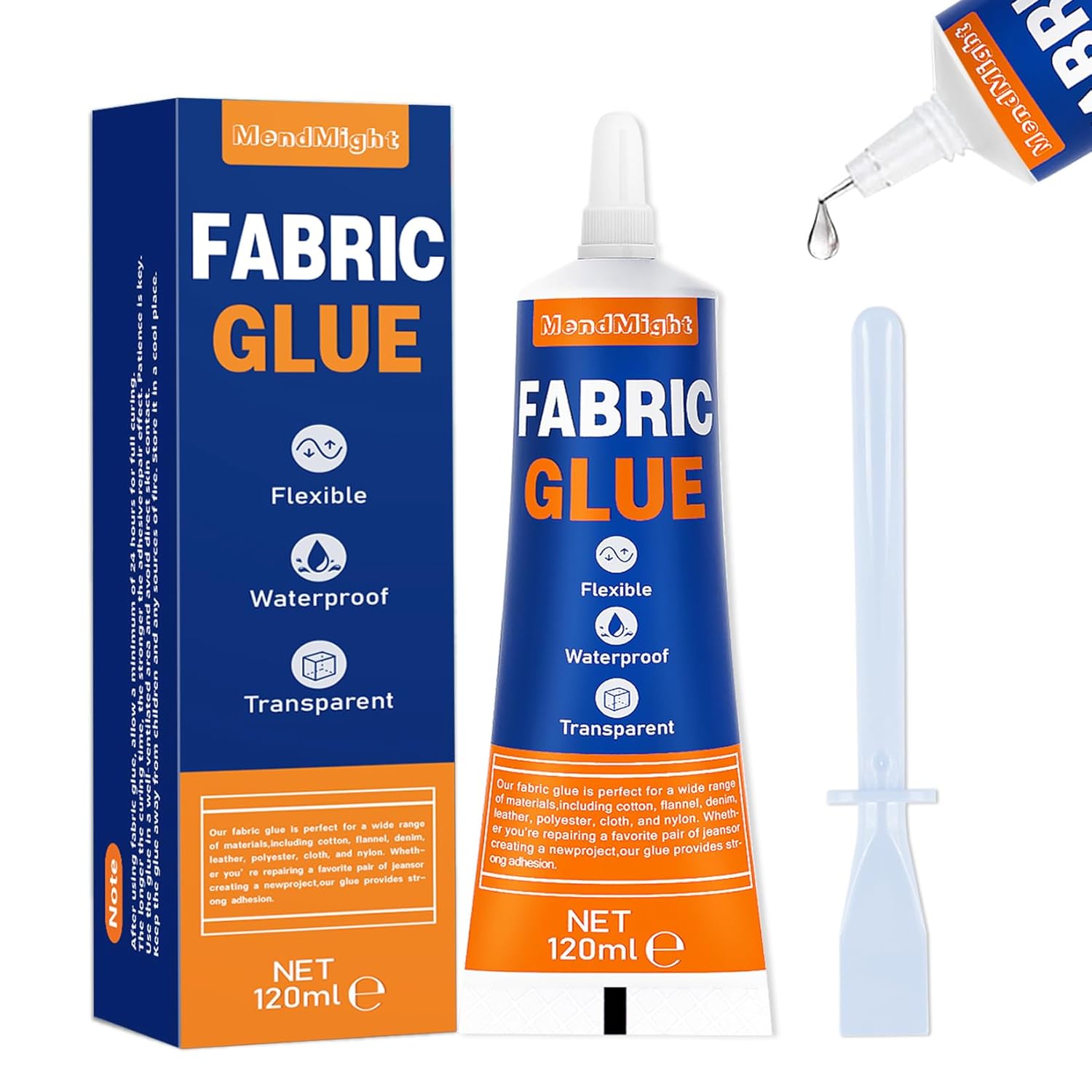 MendMight 120 ML Fabric Glue for Clothes, Material Glue for Fabric ...