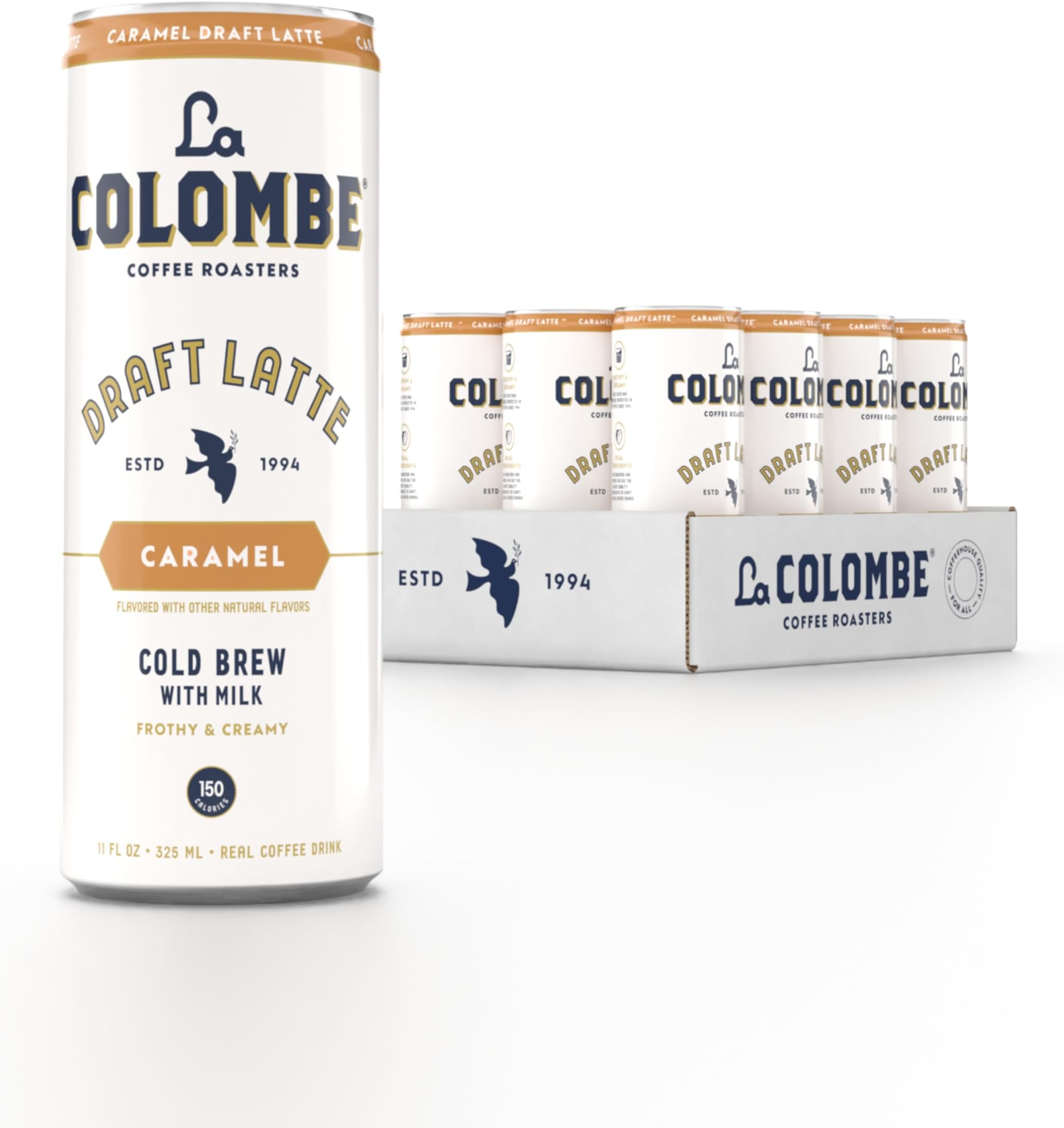 Amazon.com: La Colombe Coffee, Caramel Draft Latte, 11 fl oz Cans (Pack ...