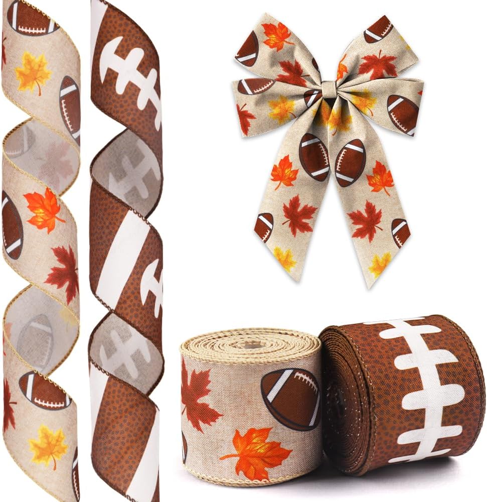 Amazon.com: Hying 2 Rolls Fall Ribbons for Wreath Bows Wrapping Gifts ...