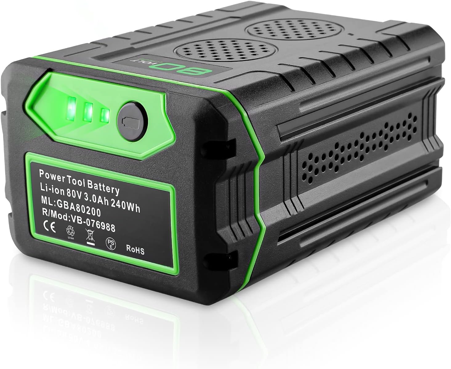 Powilling 80V Replacement for Greenworks PRO 80V Battery, 3.0Ah Lithium ...