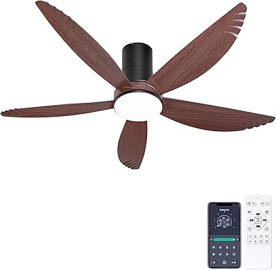 Amazon.com: Ceiling Fans No Light with Remote Control Flush Mount 42 ...