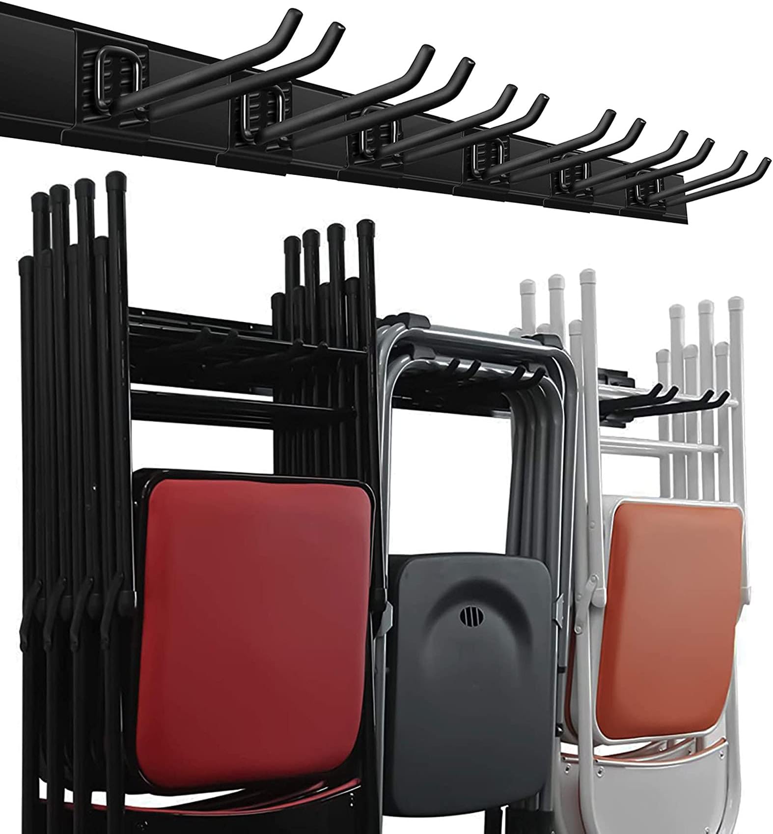 Amazon.com: RaxGo Chair Storage Rack, Wall Mounted Folding Chairs ...