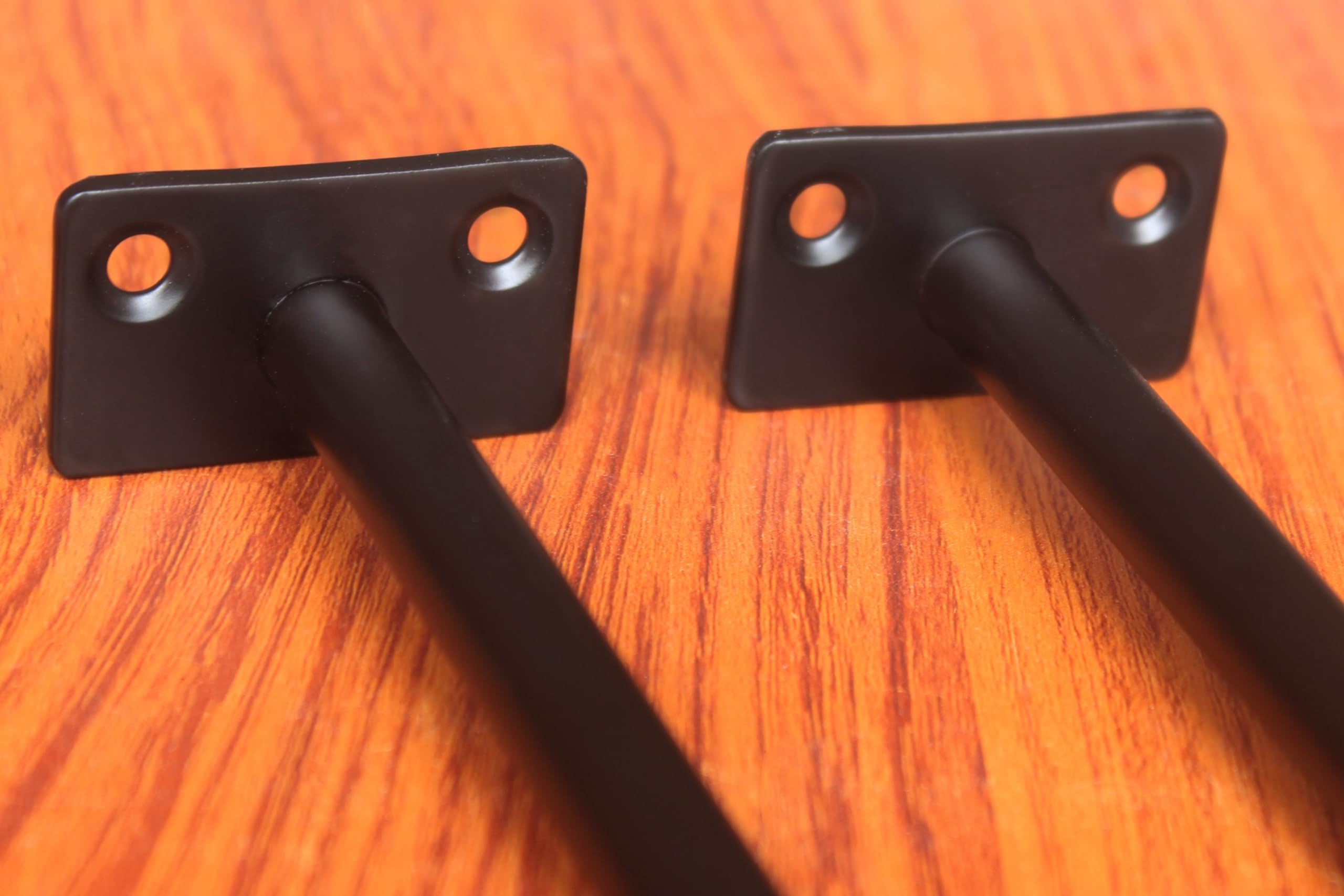 Snapklik.com : 4 Pack 8"" Black Steel Tube Floating Shelf Bracket Blind ...