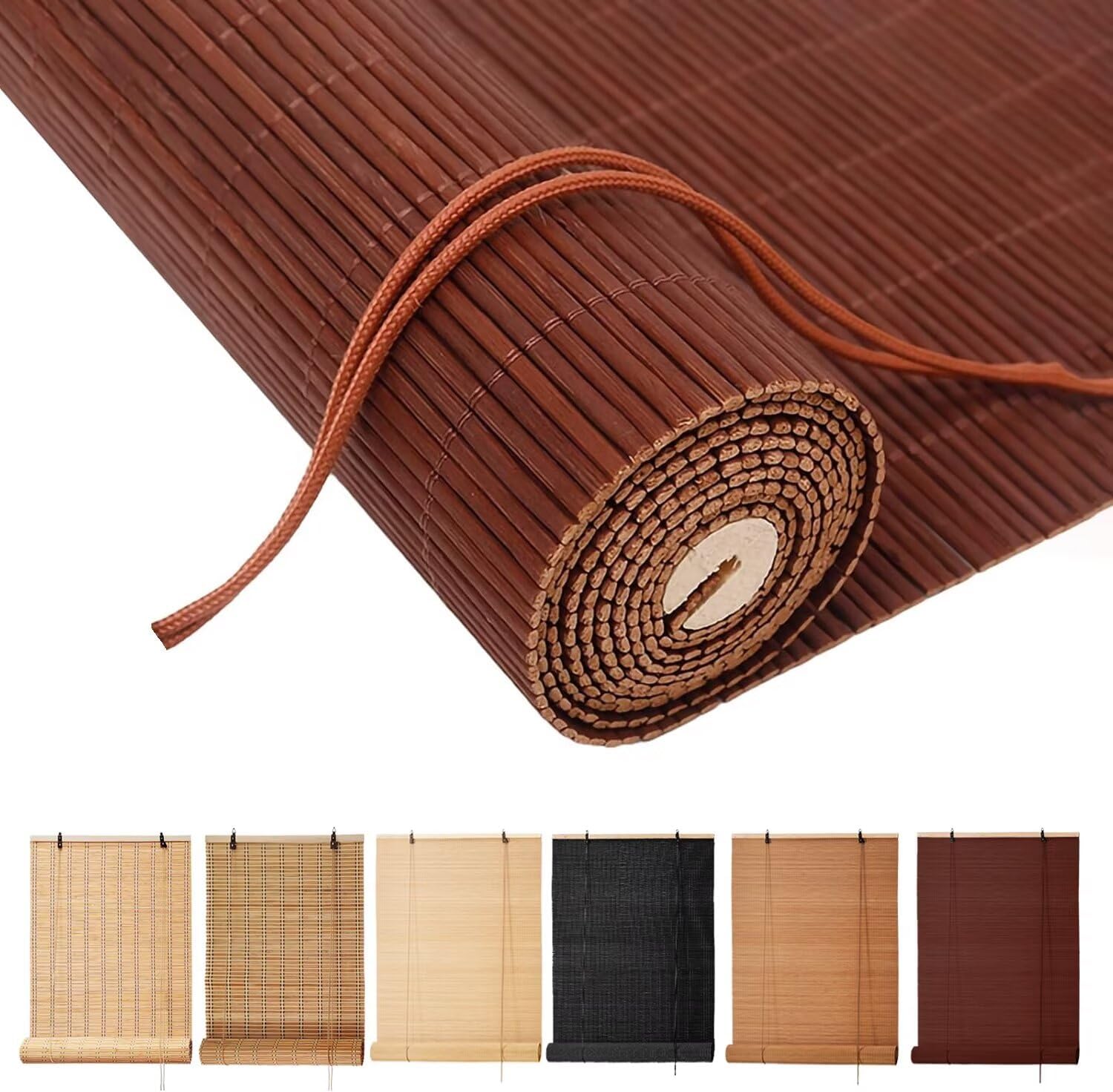 Amazon.com: Outdoor Reed Roller Blinds for Patio and Porch,Easy ...