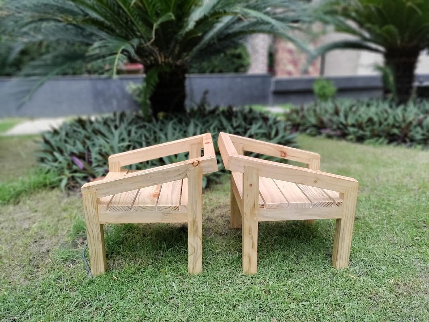 Drishya Arts Small Wooden Chair (2 Years)/Indoor/Outdoor/Living Room ...