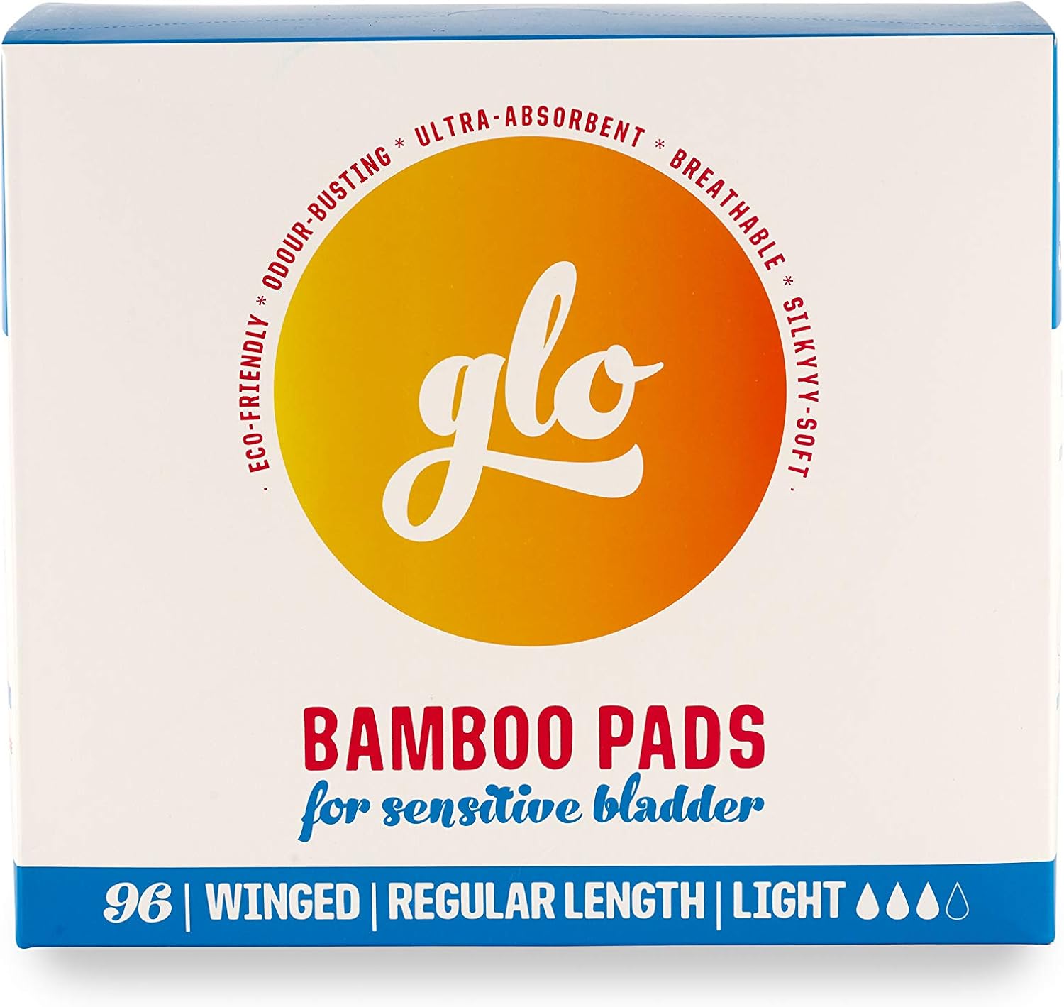 Amazon.com: glo Organic Bamboo Incontinence, Plant-Based, Black-and ...