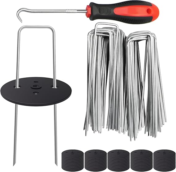 Amazon.com : MySit Weed Fabric Staples, 6 inch Landscape Fabric Pins ...