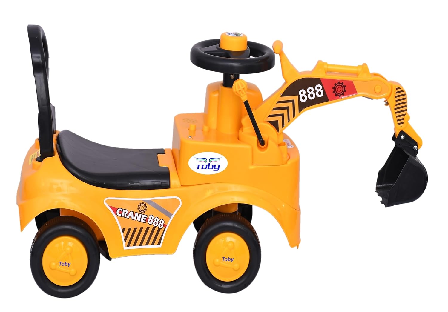 Toby Kids Ride On Excavator Crane Push Car, Comfortable Seat with ...