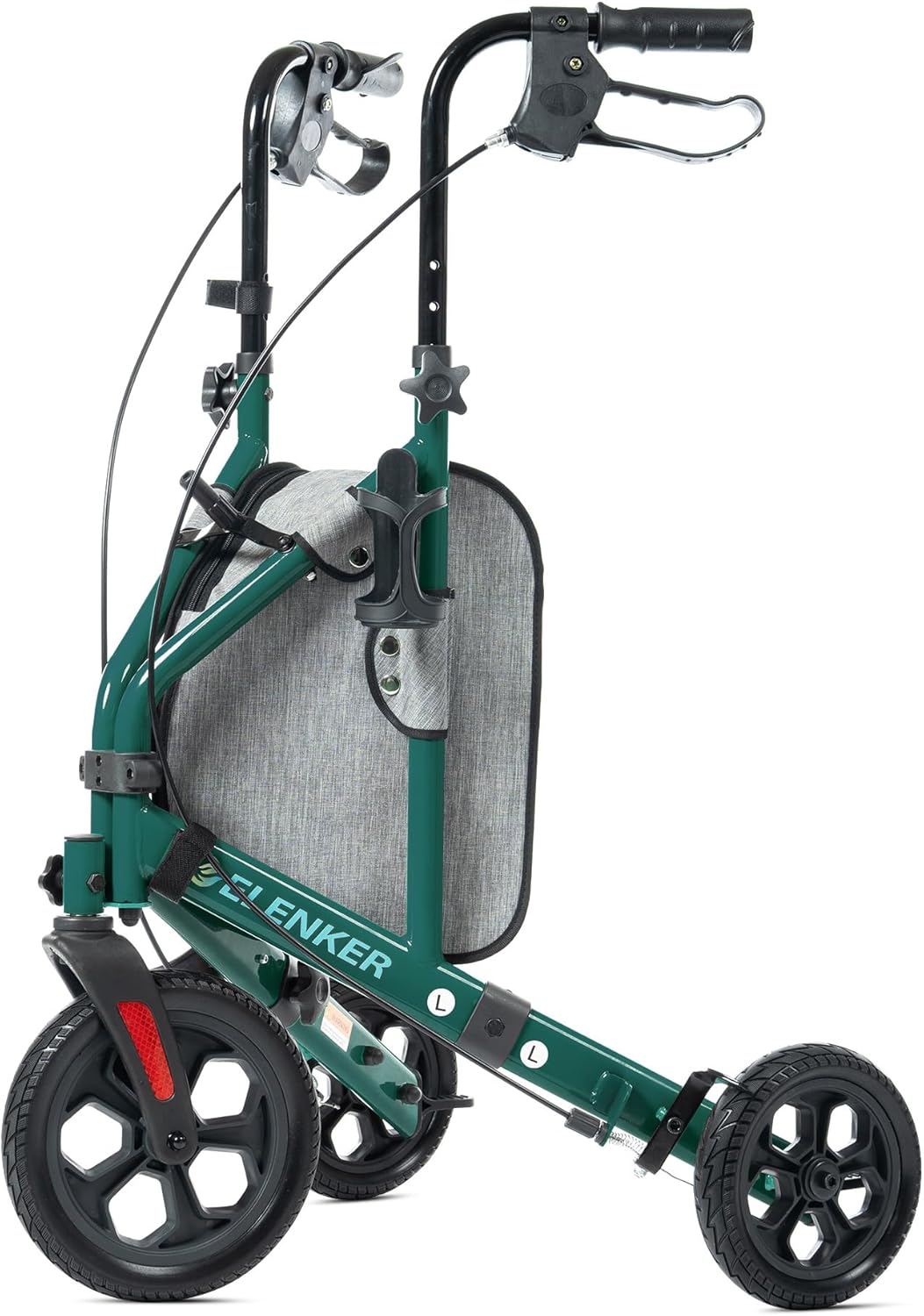 Amazon.com: ELENKER All Terrain 3 Wheel Walkers for Seniors, 3 Wheeled ...