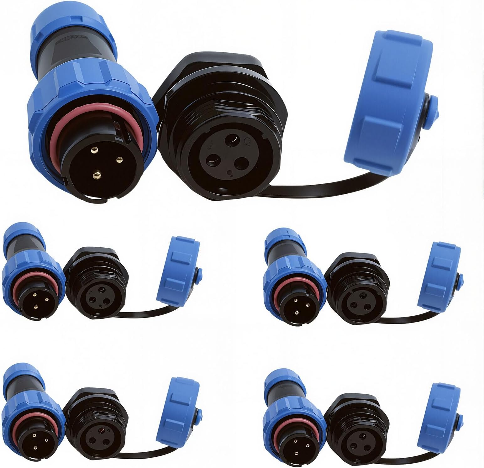 Amazon.com: 5Sets Waterproof Connector IP68 SP13 2/3/4/5/6/7/9PIN Male ...