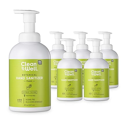 Amazon.com : CleanWell Botanical Hand Sanitizer Foam, Citrus Thyme, 8 ...