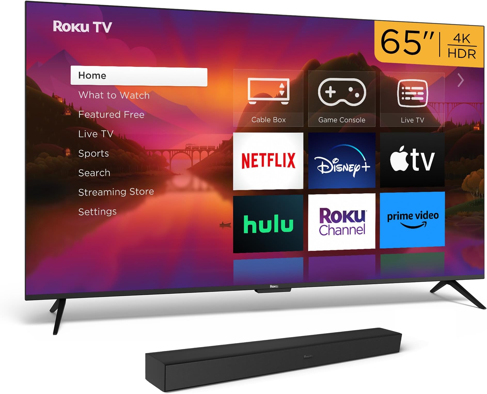 Amazon.com: Roku 65" Select Series Smart TV & Wireless Soundbar Bundle ...