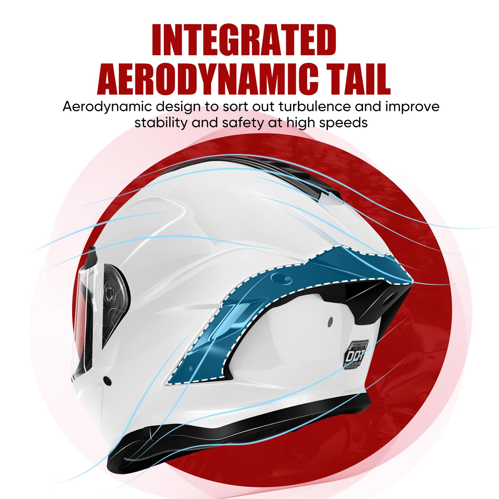 Snapklik.com : Yesmotor Full Face Helmet Street Bike Helmet For Adults