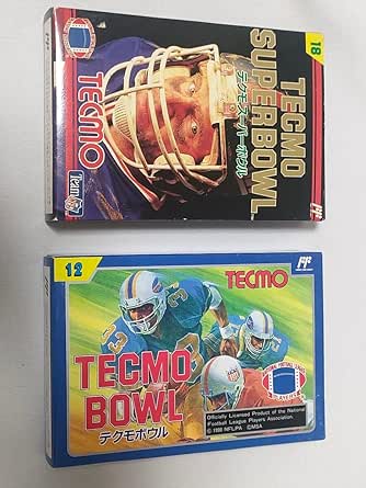 Amazon.co.jp: Famicom FC Tecmo Bowl Tecmo Super Bowl Set of 2 TECMO OWL ...