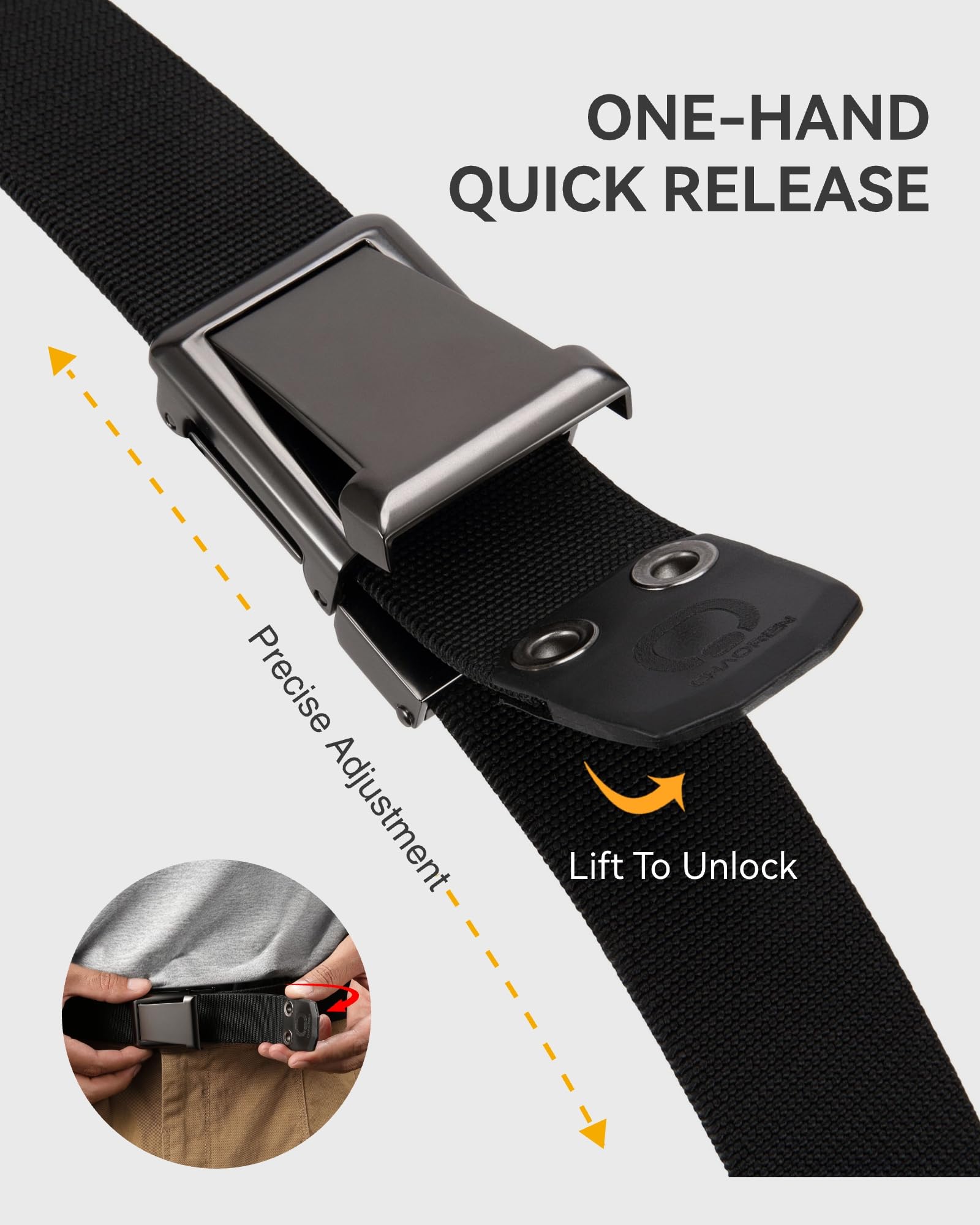 Snapklik.com : Tactical Belt Men - 1.5" Stretch Nylon Gun Belts For ...
