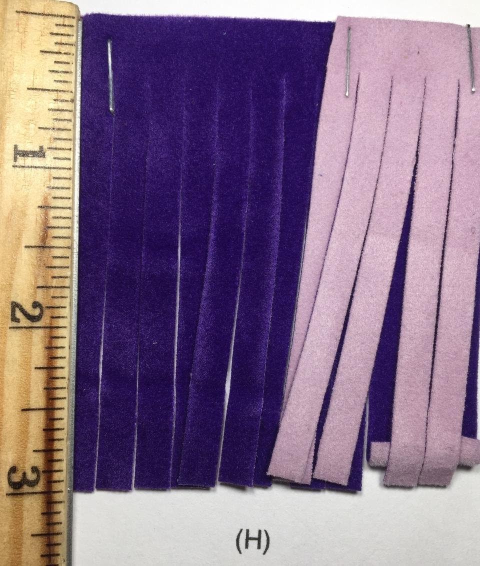 Amazon.com: 3" Faux Suede Fringe Trim - Double Sided Two-Tone Color- 9 ...