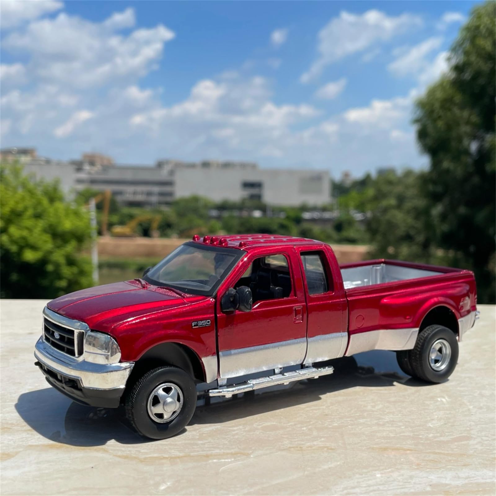 Amazon.com: 2019 F-350 Dually, Ruby Red/Cherry Blossom/gem Blue - Greenlight 46071/48-1/32 Scale ...