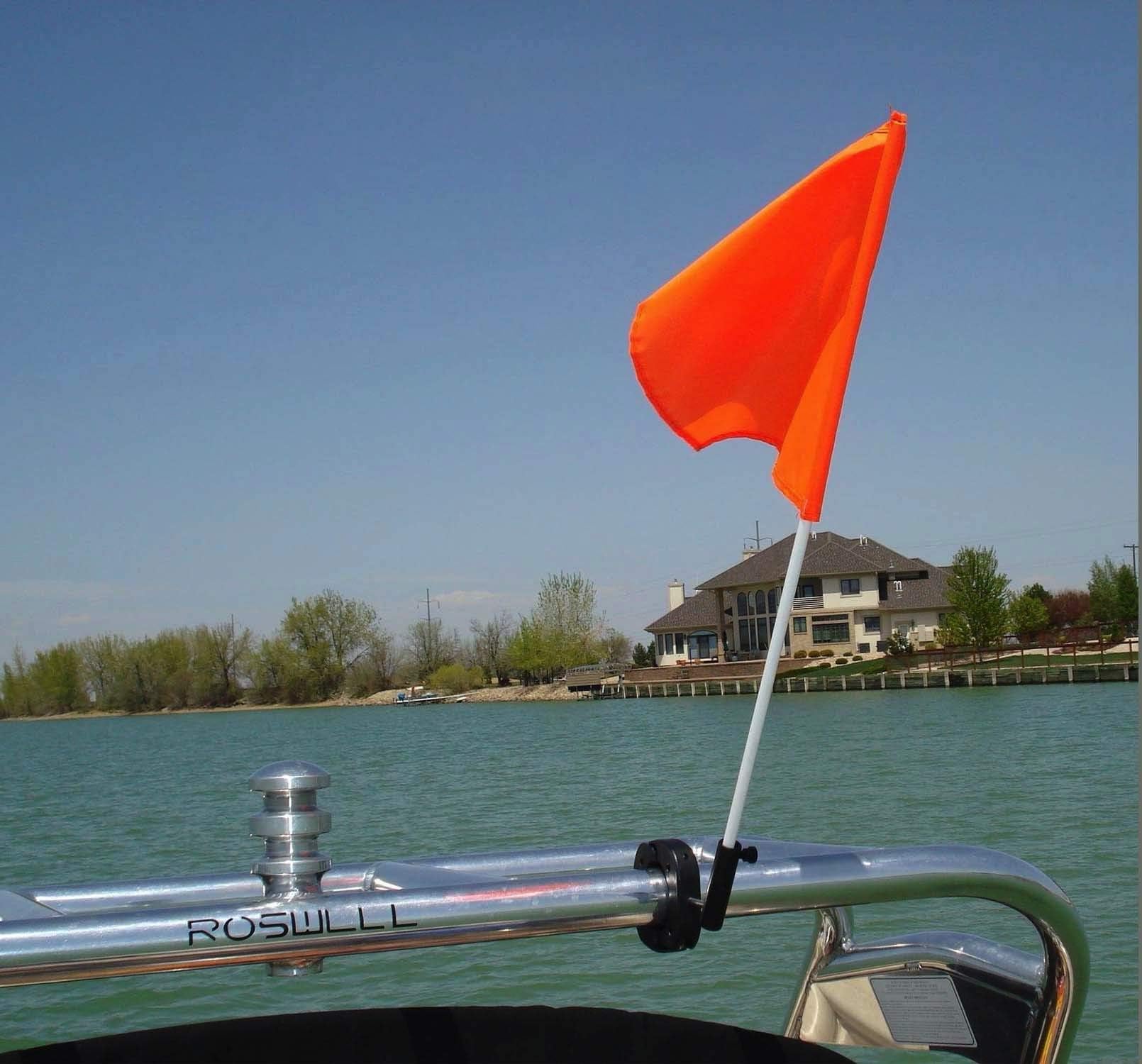 Amazon.com : Boat tower mounted flag pole holder. Fits any roll bar or ...