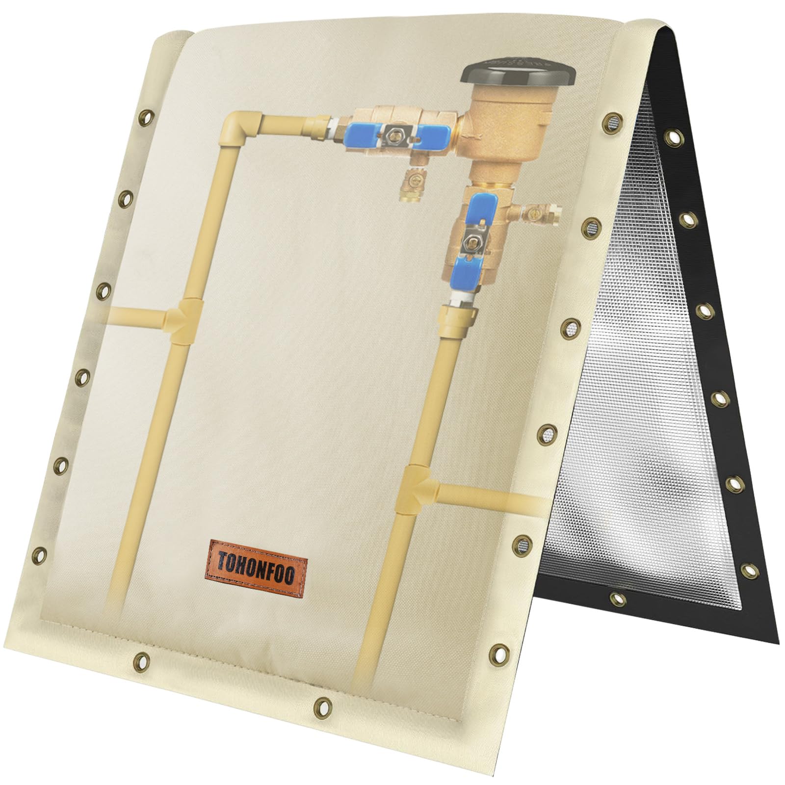 3-Way Opening Backflow Preventer Pipe Insulation Cover (5°F ...