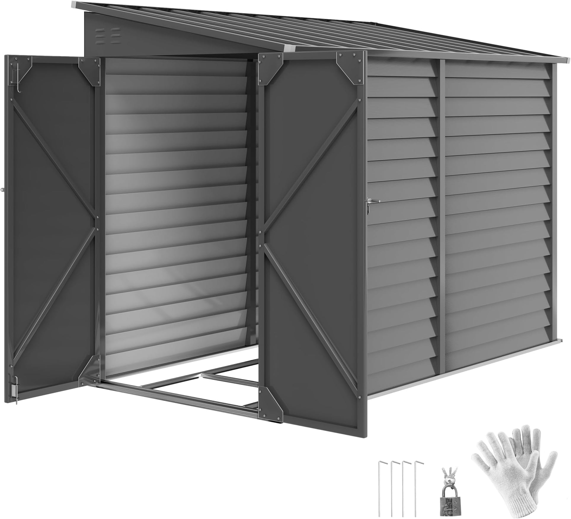 Amazon.com : Handy Home Products Cambria 10x4 Outdoor Wood Storage Shed ...