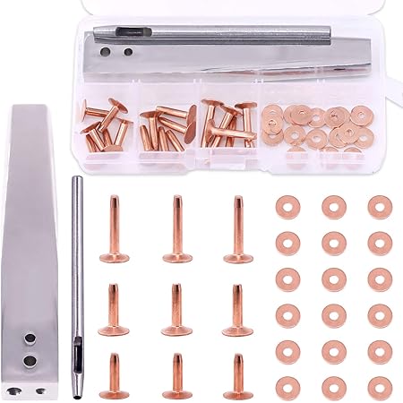 Amazon.com: Tandy Leather Size #12 1" Copper Rivets and Burrs 75 pack ...