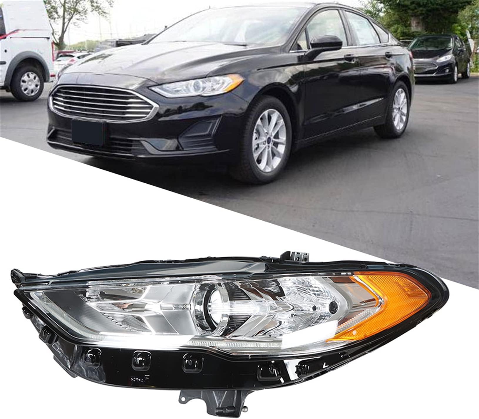 Amazon.com: Headlights Assembly Compatible with 2017-2019 Ford Fusion ...