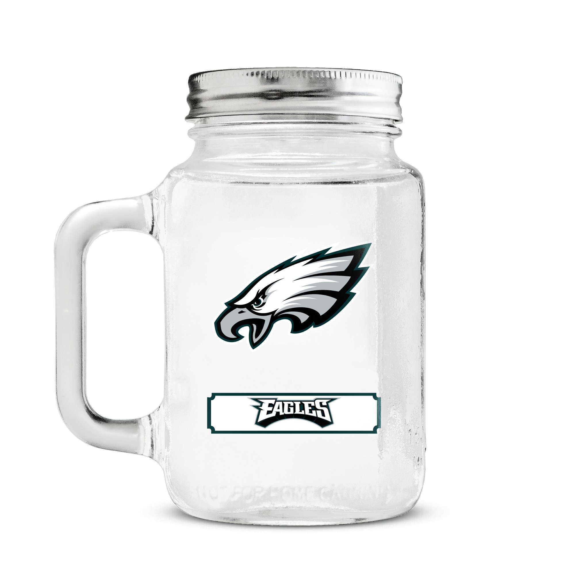 Snapklik.com : NFL Philadelphia Eagles 30oz Glass Mason Jar
