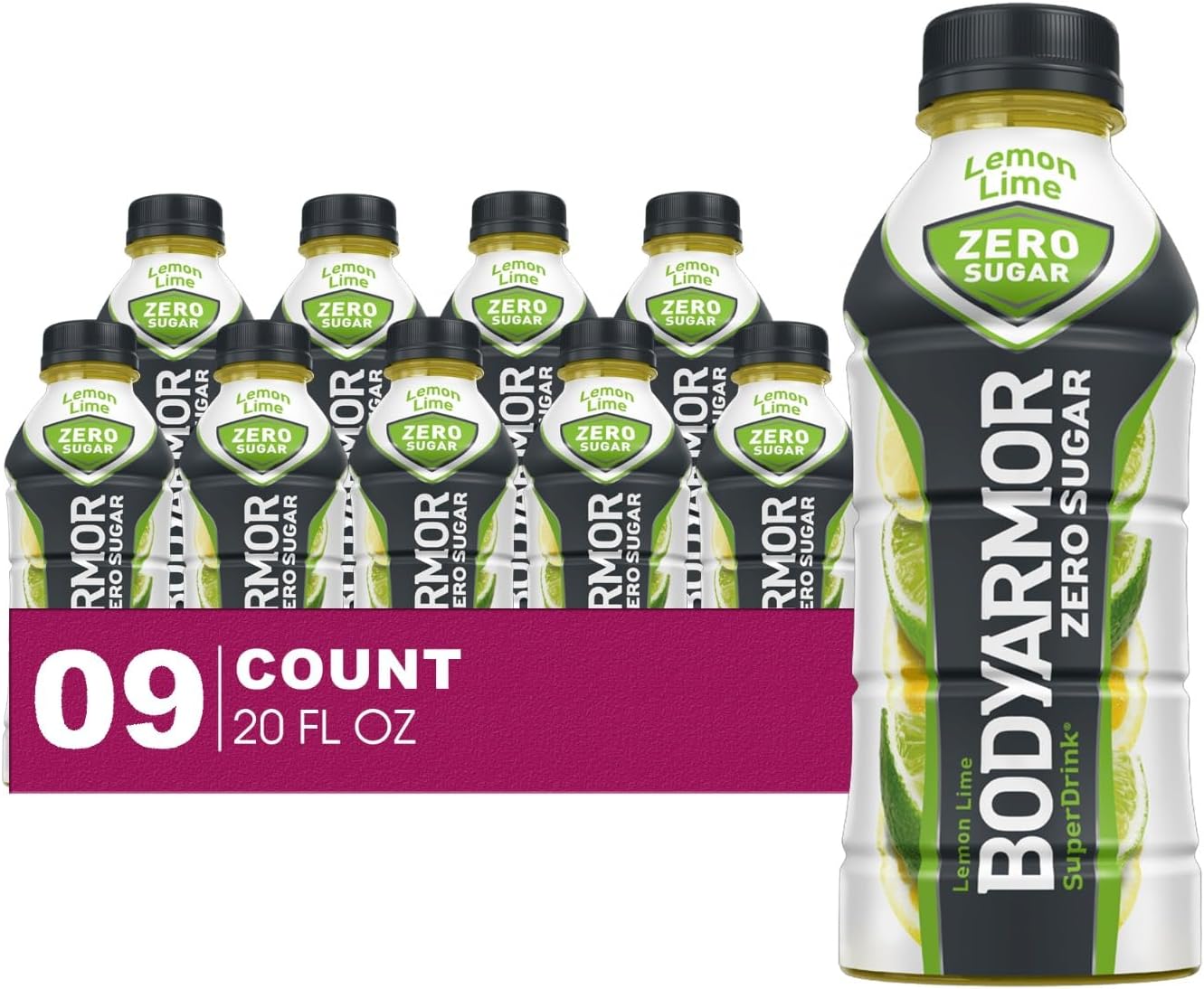 Amazon.com : BodyArmor Zero 9-Pack of Zero Sugar Lemon Lime Sports ...