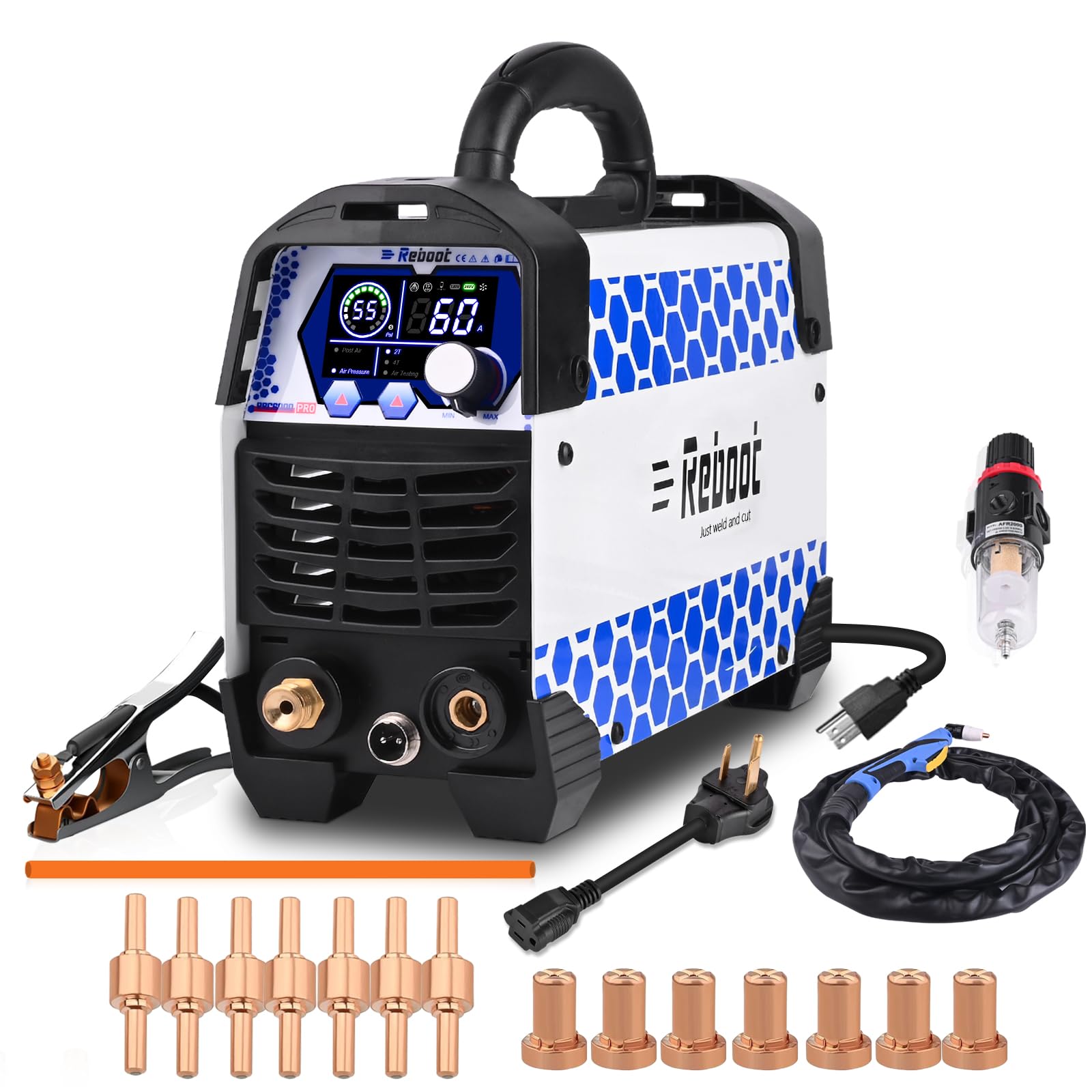 Plasma Cutter, RBC6000D PRO 8TH Generation 60Amps Dual Voltage 120/240V ...