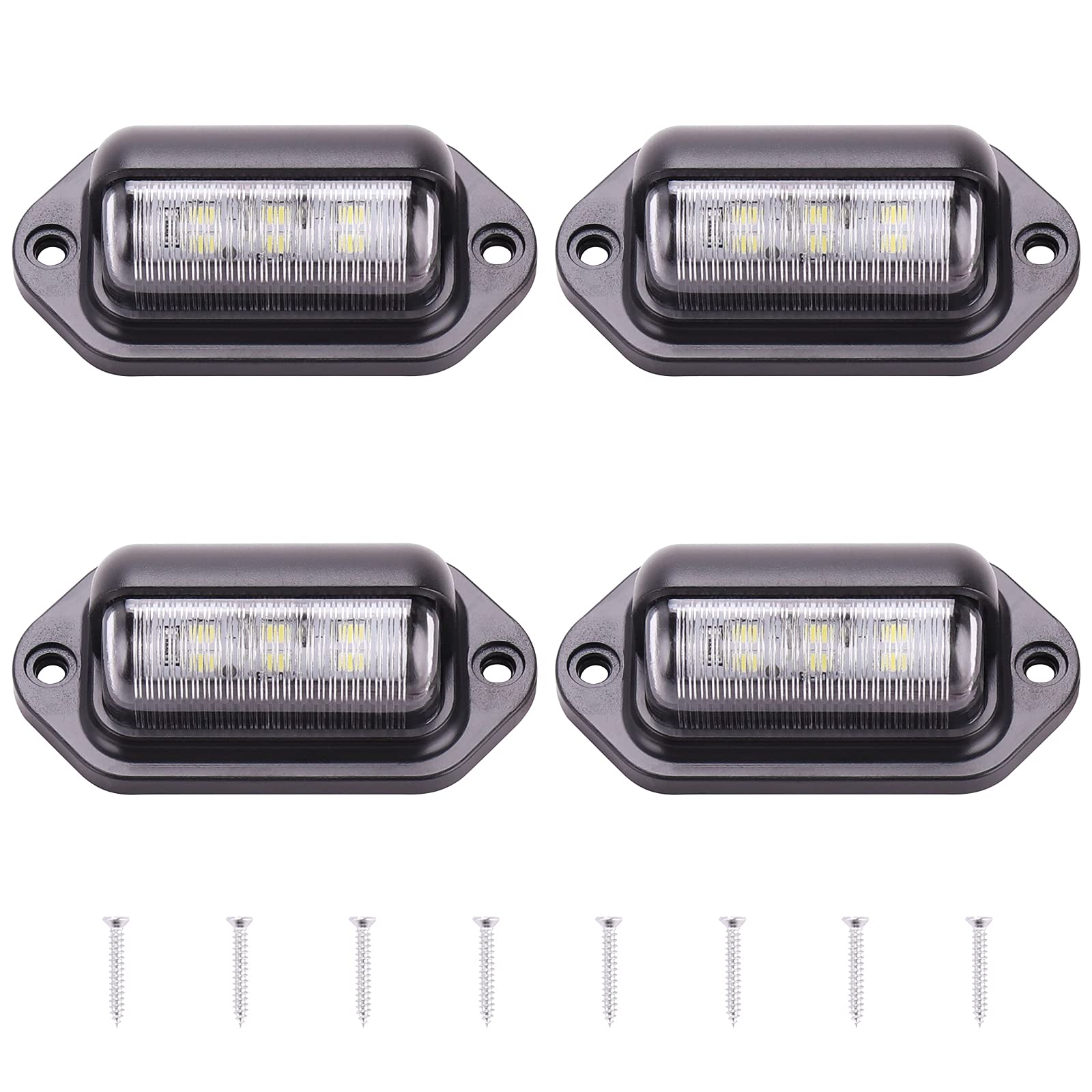 Snapklik.com : 4PCS License Plate Light 6-SMD License Plate Lamp ...