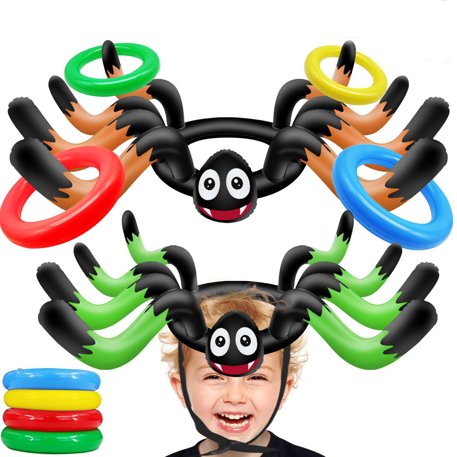 Buy TURNMEON 2PCS Inflatable Spider Toss Game for Kids Halloween ...