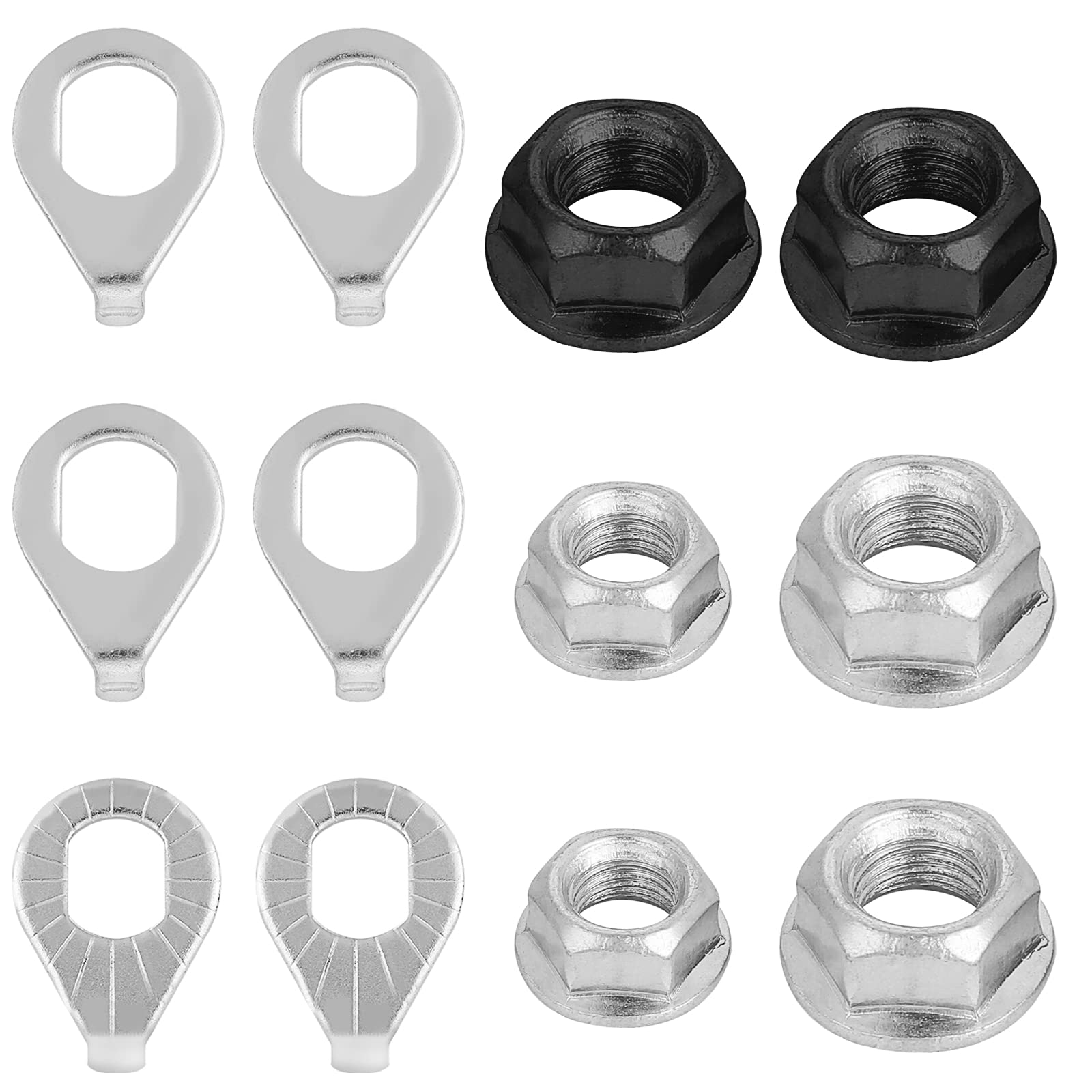 Amazon.com: Yolev 6PCS Bike Wheel Axle Nut and Safety Washer Kit ...