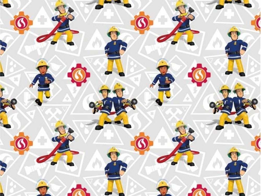 Fireman Sam 2 Cotton Jersey Fabric by The metre/Top Quality/Öko-Tex 100 ...