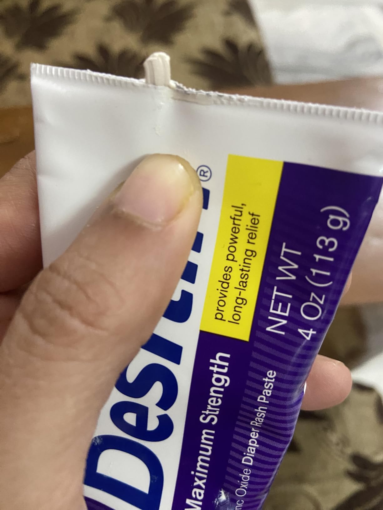 Desitin Baby Diaper Rash Maximum Strength Original Paste, 4 Oz Tube ...