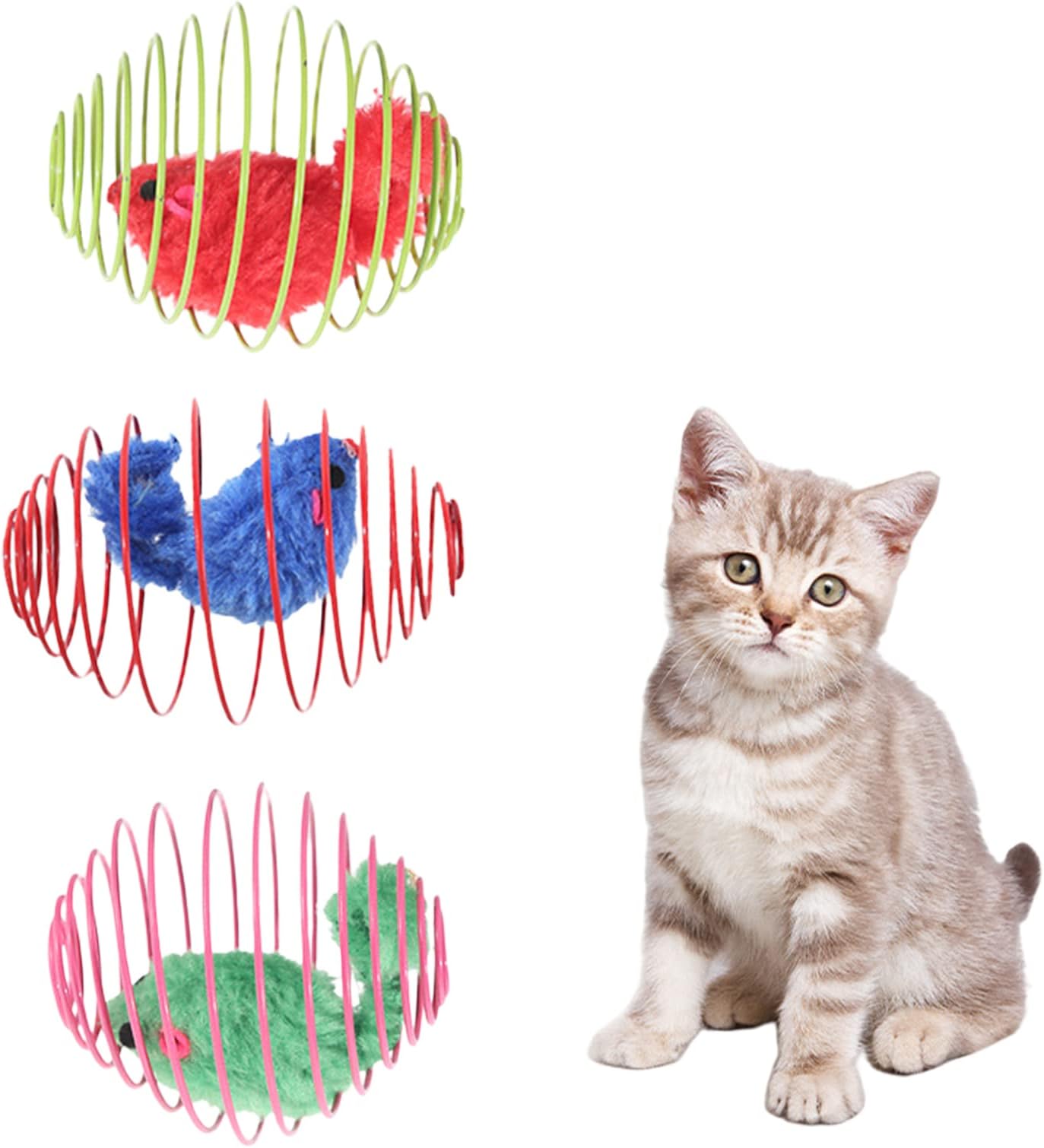 Amazon.com : 3 Pcs Ball Toy, Edible Cat Ball Double Ball for Cats Toy ...