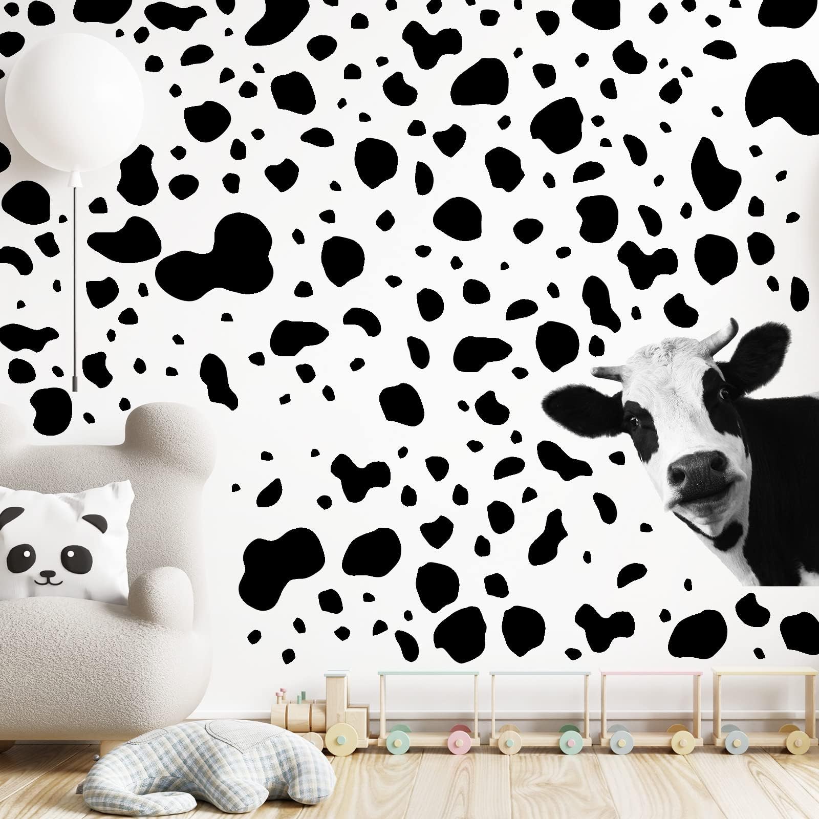 Amazon.com: Cow Print Stickers - 8 Sheets 224 Pieces Black Vinyl ...