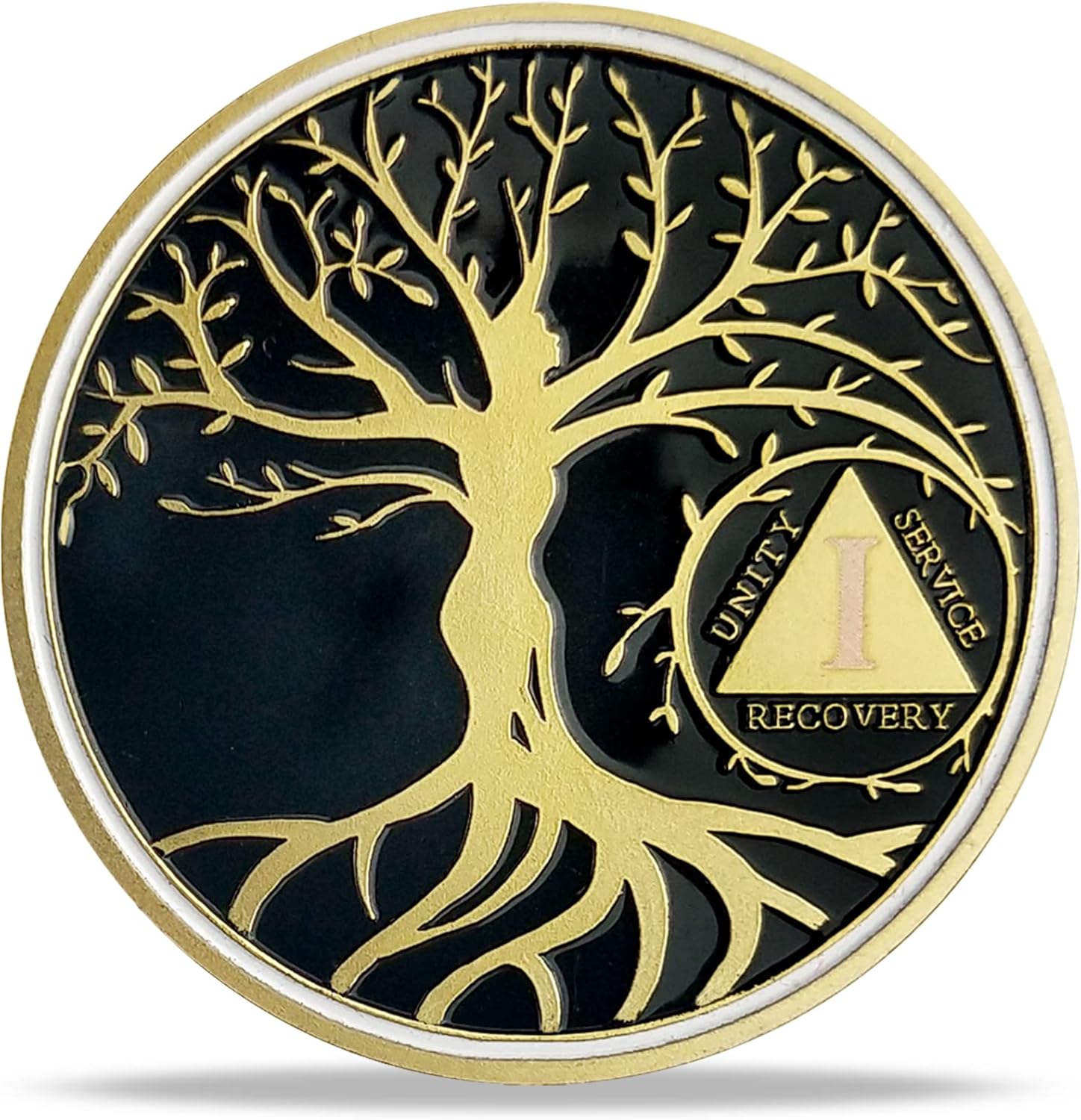 Amazon.com : 1 Year Sobriety Chip Tree of Life AA Medallion Recovery ...