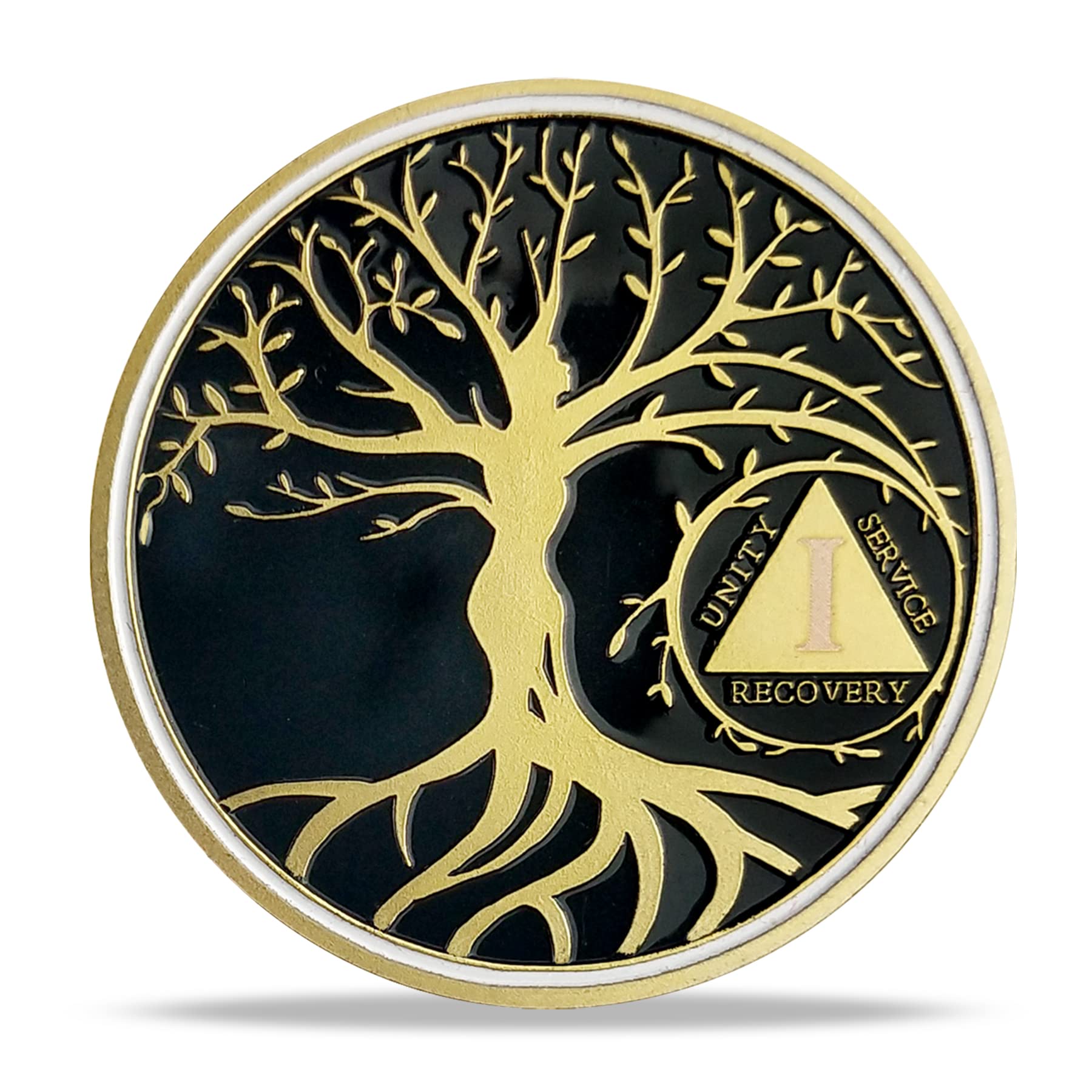 Amazon.com : 1 Year Sobriety Chip Tree of Life AA Medallion Recovery ...