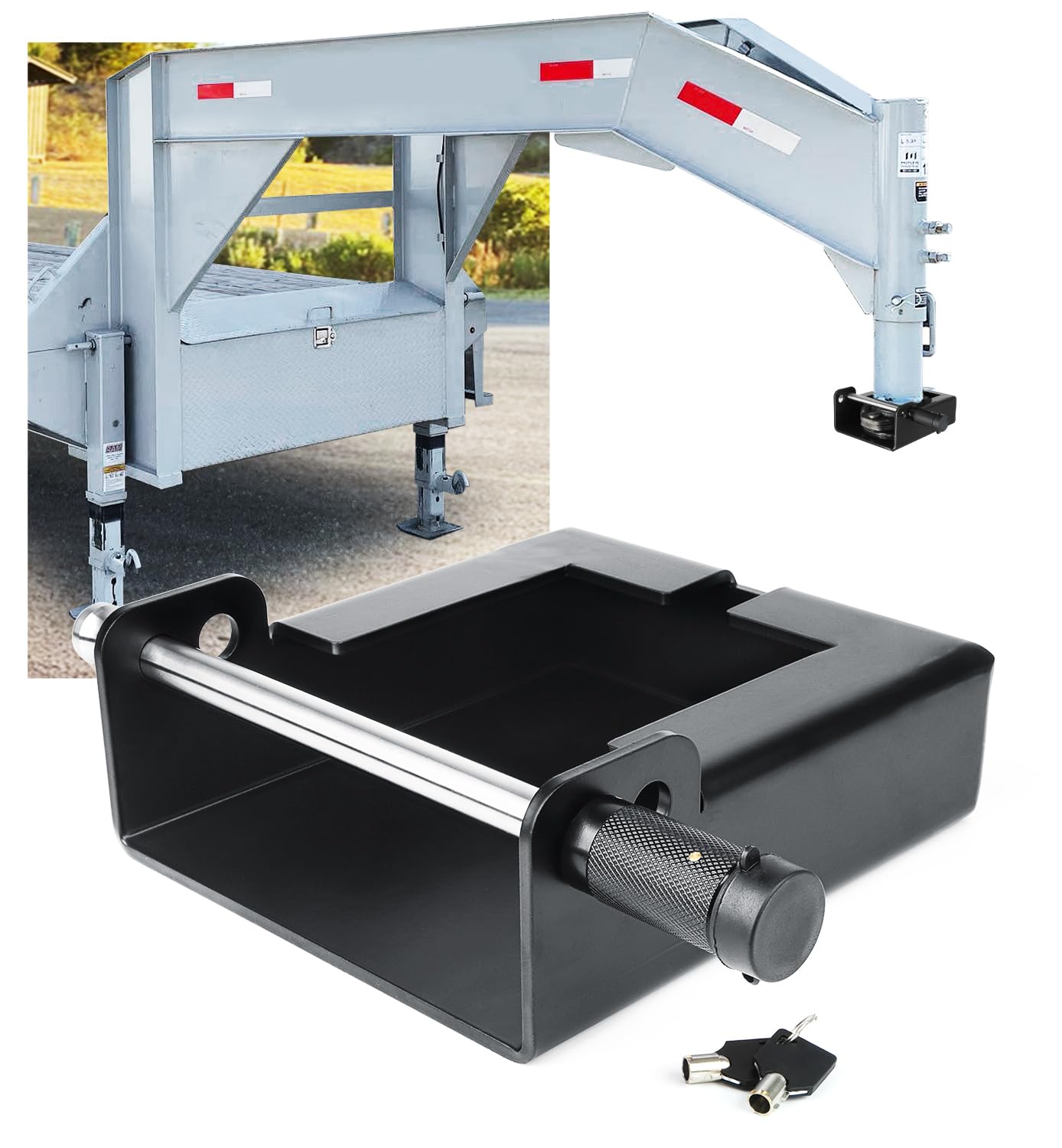 Snapklik.com : Aupar Patent-Designed Gooseneck Trailer Lock Secure Your ...