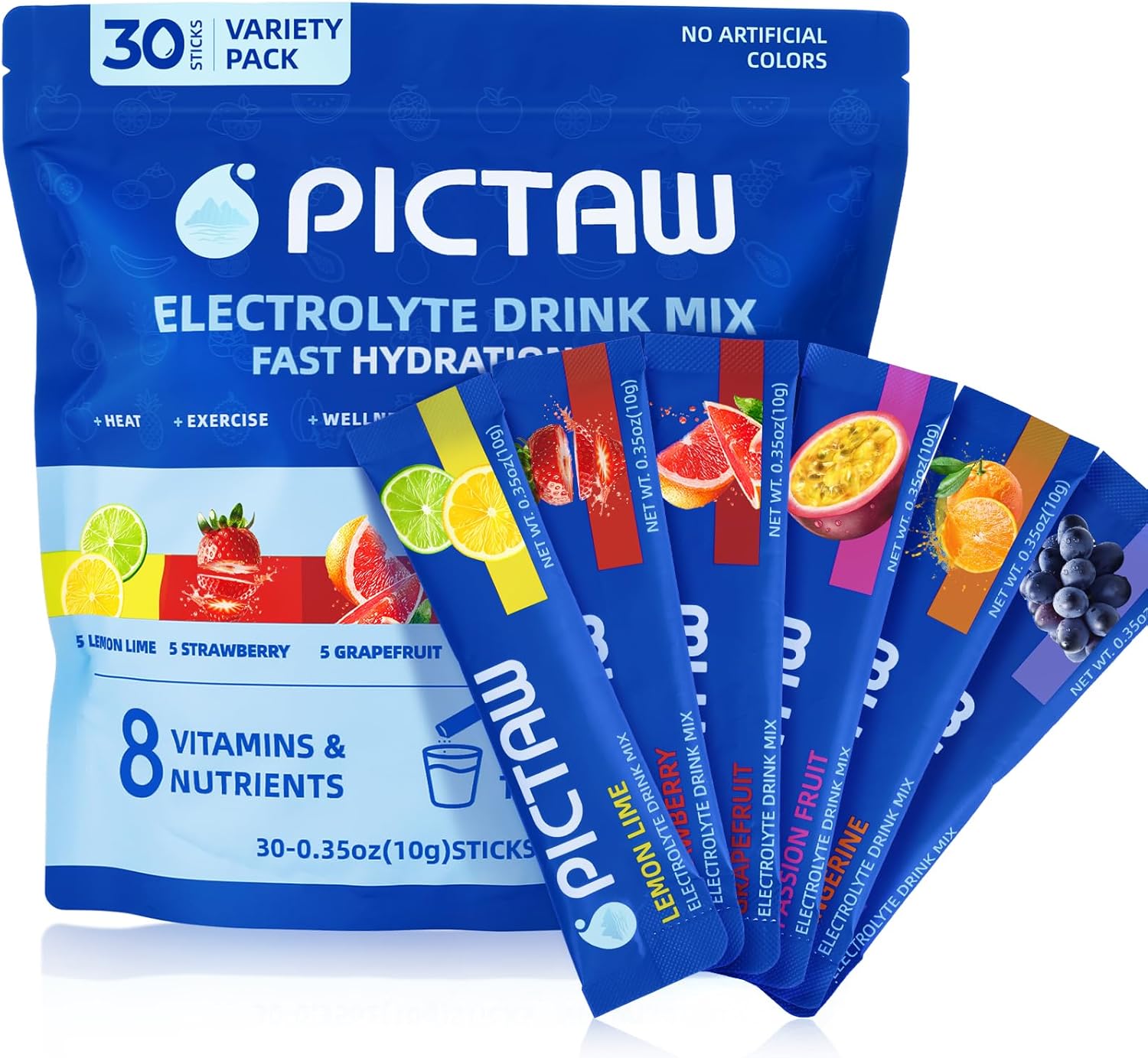 Amazon.com: PICTAW Eelectrolytes Powder Packets, Hydration Packets ...
